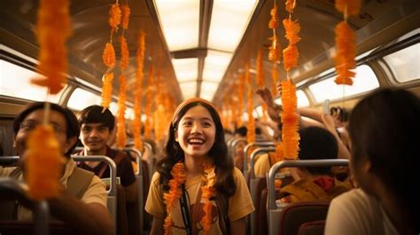 Premium Ai Image Girl In The Bus High Definition Photography Creative