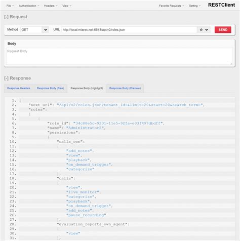 Rest Api Clients For Development Miarec Documentation