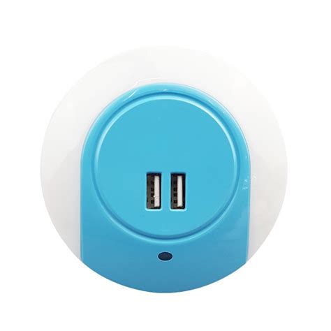 Usb 포트 지능형 조명 제어 센서 라이트가 있는 A78b Led 야간 조명 플러그us 플러그파란색
