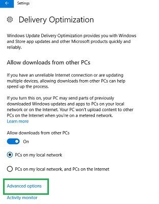How To Windows Delivery Optimization Advanced Options Tom S