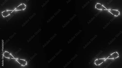 Neon Infinity Sign With Place For Text In The Middle Seamless Loop Animation Abstract