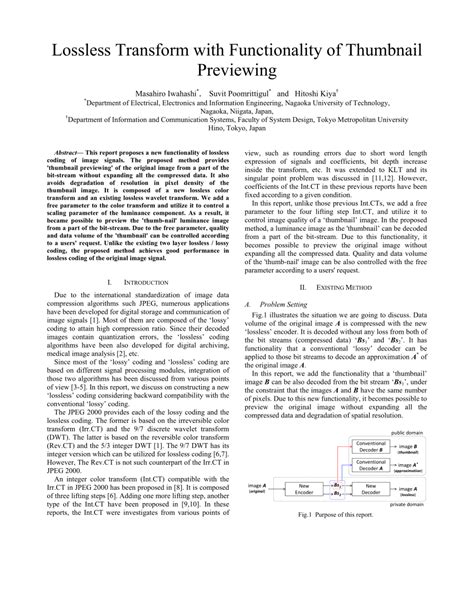 Pdf Lossless Transform With Functionality Of Thumbnail Previewing