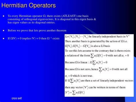ppt hermitian operators powerpoint presentation free download id