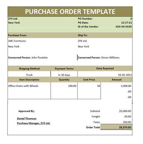 Purchase Order Meaning Format Types Examples