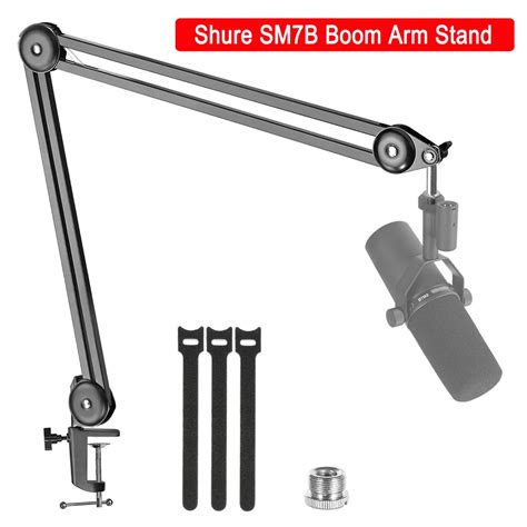 Shure Sm7b 마이크 붐 암 팝 필터 서스펜션 붐 가위 암 스탠드 Shure Sm7b 마이크 헤비 듀티 조절 홀더