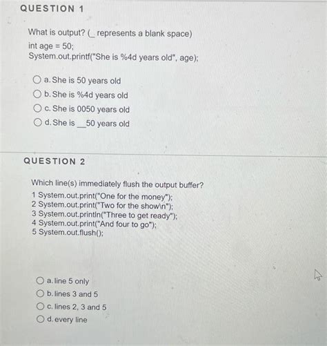 solved question 1 what is output represents a blank