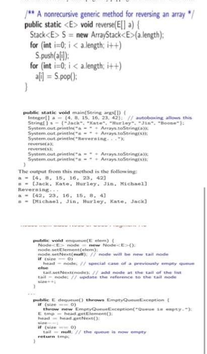 ∗∗ A Nonrecursive Generic Method For Reversing An