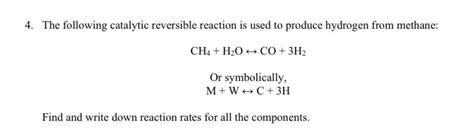 Solved The following catalytic reversible reaction is used | Chegg.com