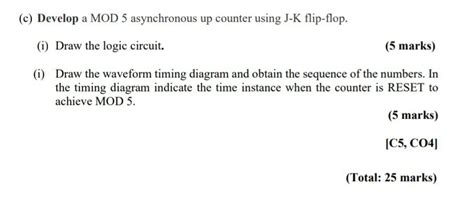 Solved C Develop A MOD Asynchronous Up Counter Using J K Chegg