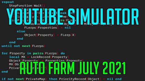 Youtube Simulator Hack Script Auto Farm July 2021 Youtube