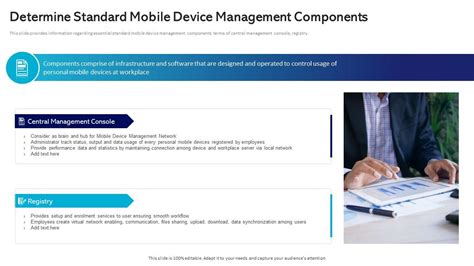 Determine Standard Mobile Device Management Components Management And Monitoring Ppt Slide
