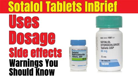Sotalol 80 Mg Betapace Uses Dosage Side Effects And Warnings Complete Guide Youtube