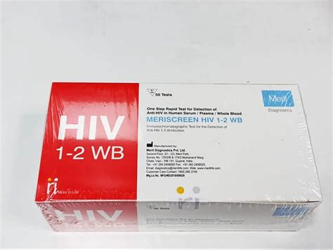 Hiv Wb Meriscreen Test Kit Number Of Reactionsprepskit 50 Kits At ₹ 21piece In Noida