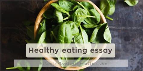 Healthy Eating Essay Topics In English
