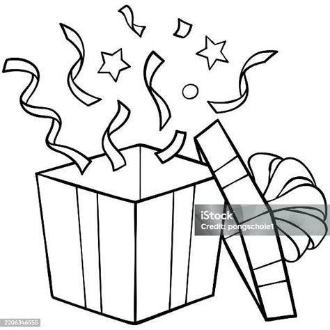 리본 색종이 조각 선물 상자 Pom Pom 활 라인 개요 낙서 인간이 만들었습니다 Ai에 의해 생성되지 않습니다 공중에 대한 스톡 벡터 아트 및 기타 이미지 Istock