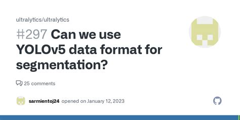 can we use yolov5 data format for segmentation · issue 297