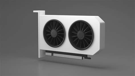 Premium Photo Dual Fan Graphics Card GPU On Gray Studio Background Computer Component Icon