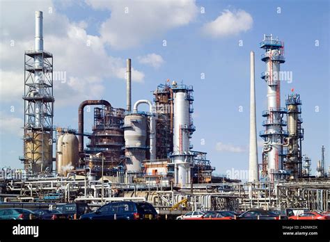 Oil Refinery This Is The Catalytic Cracking Area Catalytic Cracking Uses High Temperature And