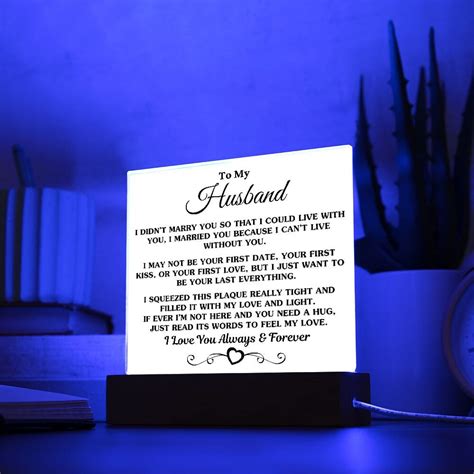 t for husband i can t live without you acrylic plaque an