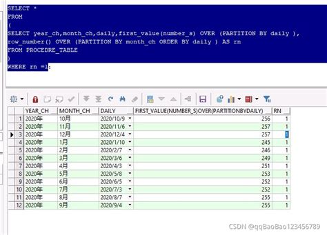 oracle sql求每月最小时间对应的值 不使用嵌套语句 oracle 查询时间最小的记录 csdn博客