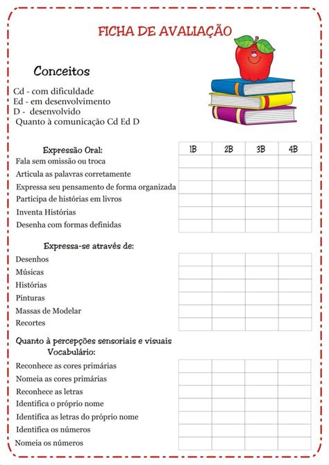 Melhores Imagens De FICHAS DE ACOMPANHAMENTO DO ALUNO No Pinterest Atividades Escolares
