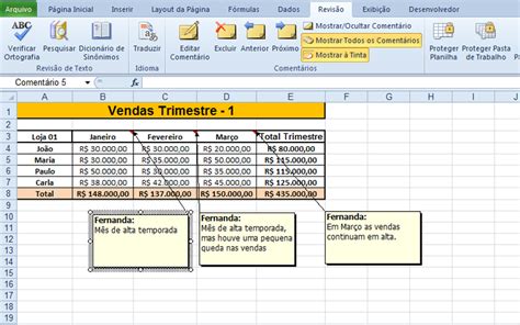 Saiba como incluir formatar e imprimir comentários nas células do Excel Fotos Tecnologia