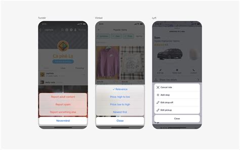 Action Sheet Ui Design Best Practices Design Variants And Examples Mobbin