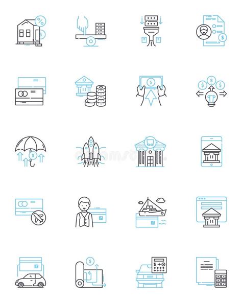 Risk Protection Linear Icons Set Insurance Security Defense