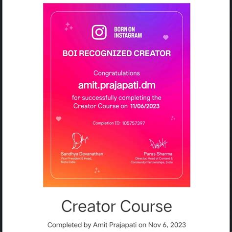 Amit Prajapati On Linkedin Im Thrilling To Announce That Ive Just Earned My Instagram Creator…