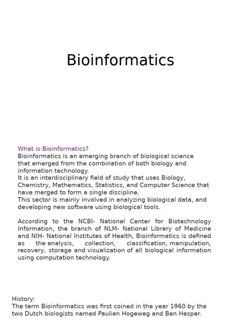 Bioinformatics 1 Pdf