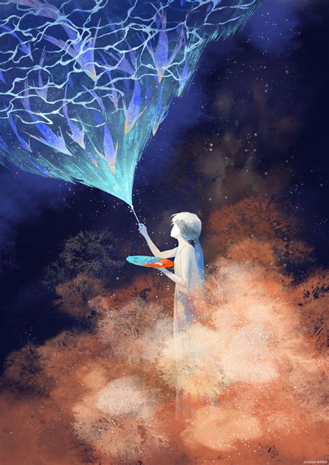 描绘星空的女孩绘本设计设计作品 设计人才灵活用工 设计dna