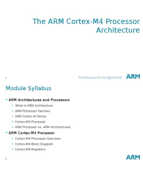 Cortex M4part12 Arm Architecture Instruction Set
