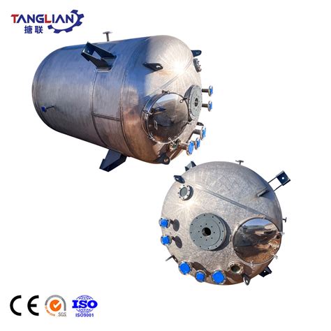 Continuous Stirred Stainless Steel Reactor Vacuum Chemical Mixing