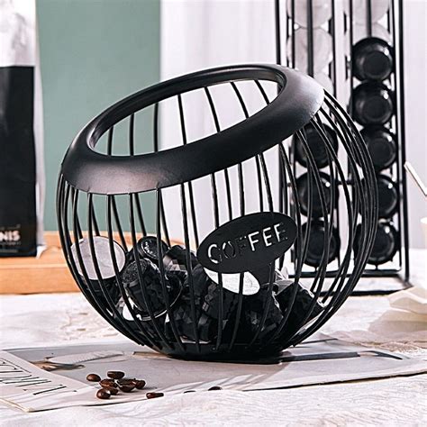 캡슐 커피 보관함 케이스 새장 모양 둥근 케이스 블랙 헬로마켓 캡슐 커피 보관함 케이스 새장 모양 둥근 케이스 블랙 헬로마켓