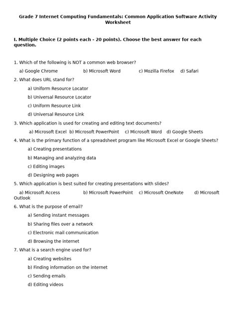 Grade 7 Internet Computing Fundamentals Pdf Internet Digital