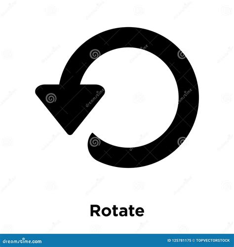 Rotate Icon Vector Isolated On White Background Logo Concept Of Stock