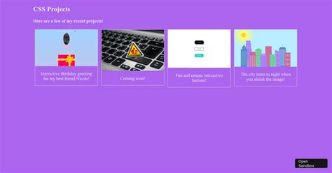 Css Project Portfolio Codesandbox