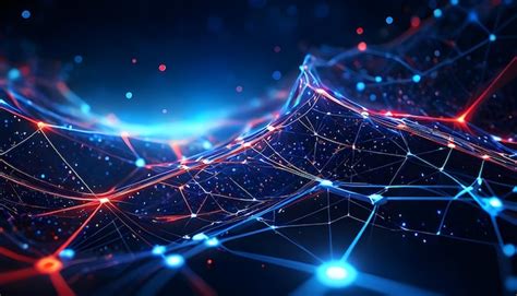 Create An Abstract Digital Artwork That Features A Futuristic Network