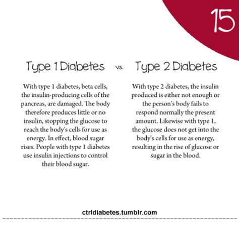 Different Types Difference Between Type1 And Type 2 Diabetes