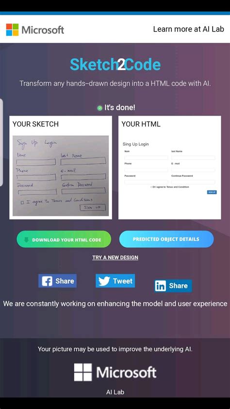 rajat arya on linkedin microsoft ai ml html5 sketch coder