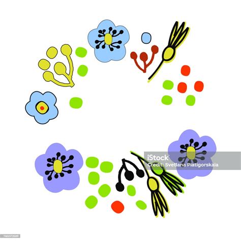스칸디나비아 스타일의 꽃 배경입니다 인사말 카드 및 기타 디자인 프로젝트를위한 손으로 그린 프레임 템플릿 0명에 대한 스톡 벡터 아트 및 기타 이미지 Istock