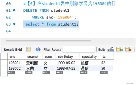 数据库操作实例：插入、更新与删除学生信息 Csdn博客