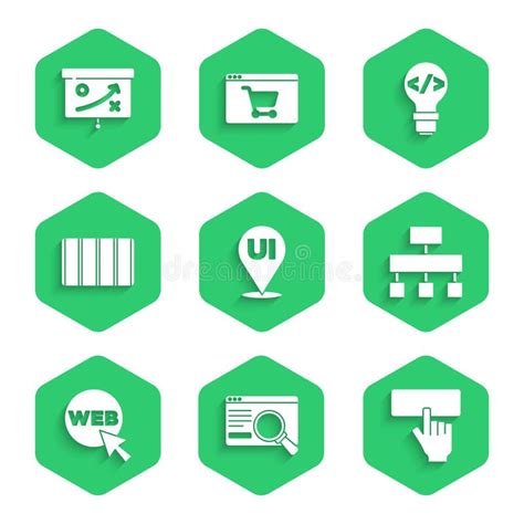 Set UI Or UX Design Keyboard Site Map Web And Graphic Color Palette Guide Front End