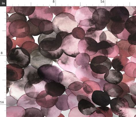 Overlapped Watercolor Dots Pink Nude Fabric Spoonflower