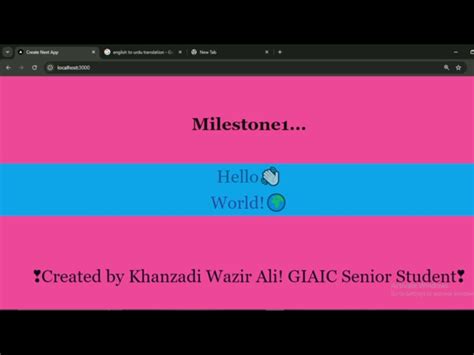 Khanzadi Wazir Ali On Linkedin Nextjs Typescript Milestone1 Giaic