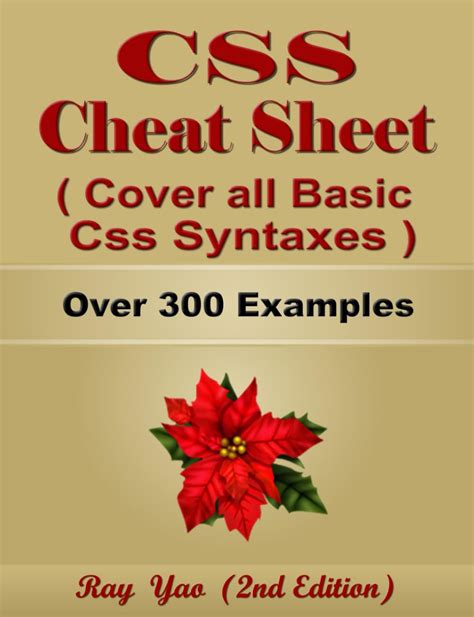 Css Cheat Sheet Syntax Quick Reference Handbook By Table And Chart