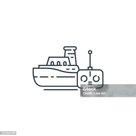 어린이 개념에서 보트 아이콘 벡터 보트 편집 가능한 스트로크의 얇은 선 그림 웹 및 모바일 앱 로고 인쇄 미디어에 사용하기 위한