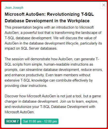 Sqlsaturday Generativeai Autogen Jean Joseph