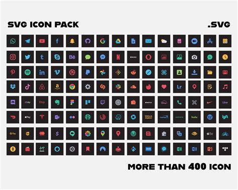 Svg Icon Pack Social Media Icon Pack Svg Minimal Icon For Your Design