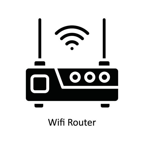 Wifi Router Vector Solid Icon Design Illustration Kitchen And Home Symbol On White Background